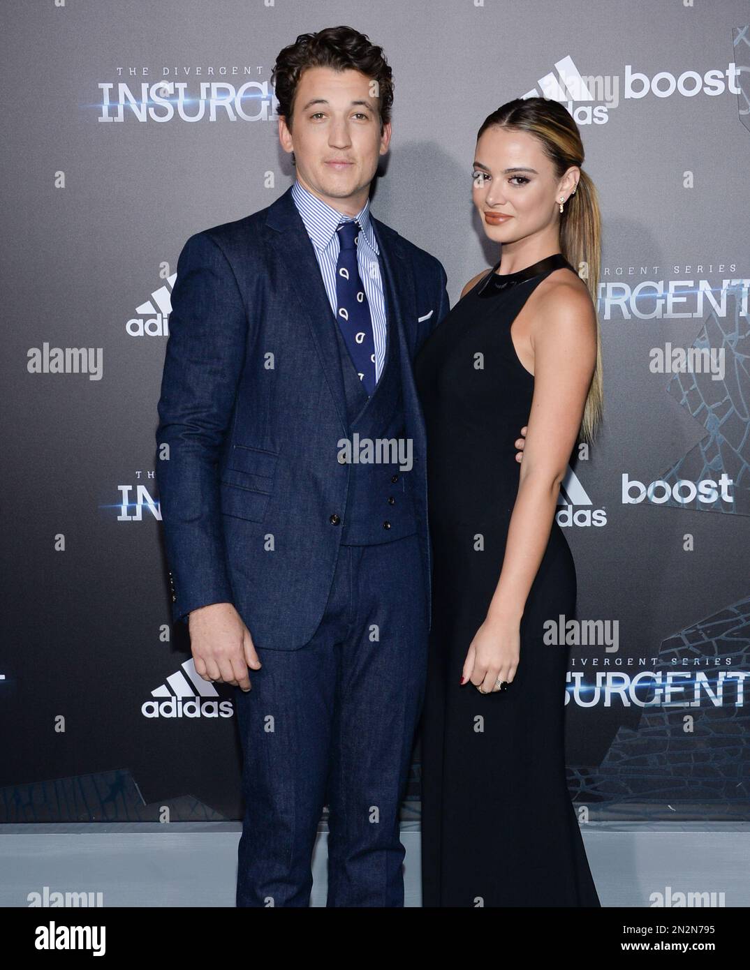 Miles Teller and girlfriend Keleigh Sperry attend the premiere of "The ...