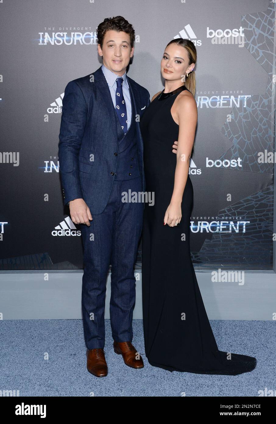 Miles Teller and girlfriend Keleigh Sperry attend the premiere of "The ...