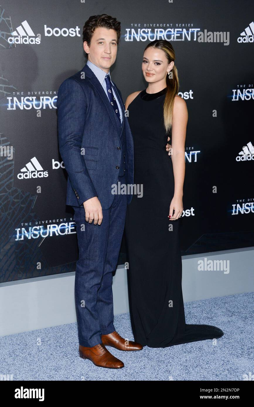Miles Teller and girlfriend Keleigh Sperry attend the premiere of "The ...