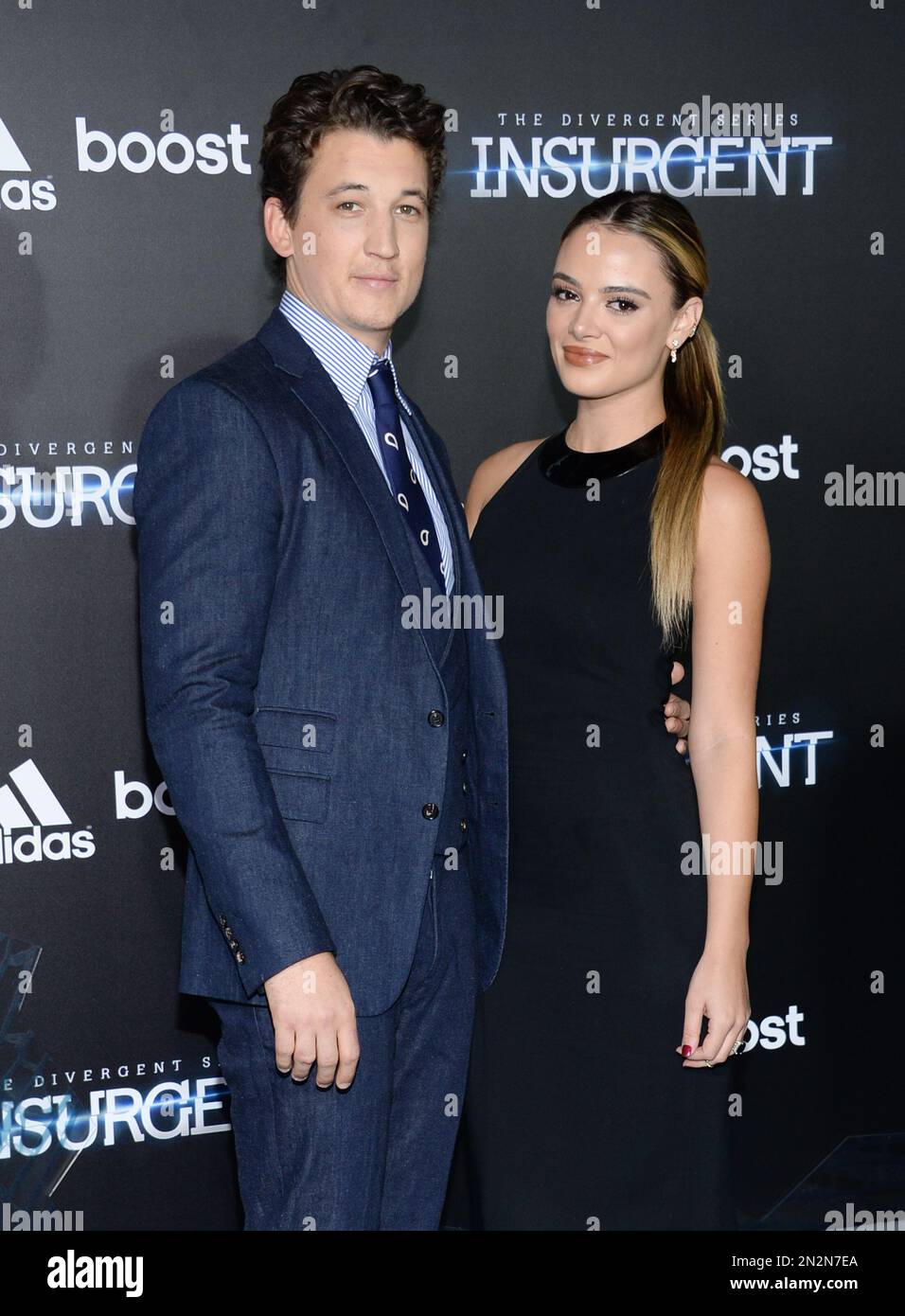 Miles Teller and girlfriend Keleigh Sperry attend the premiere of "The ...