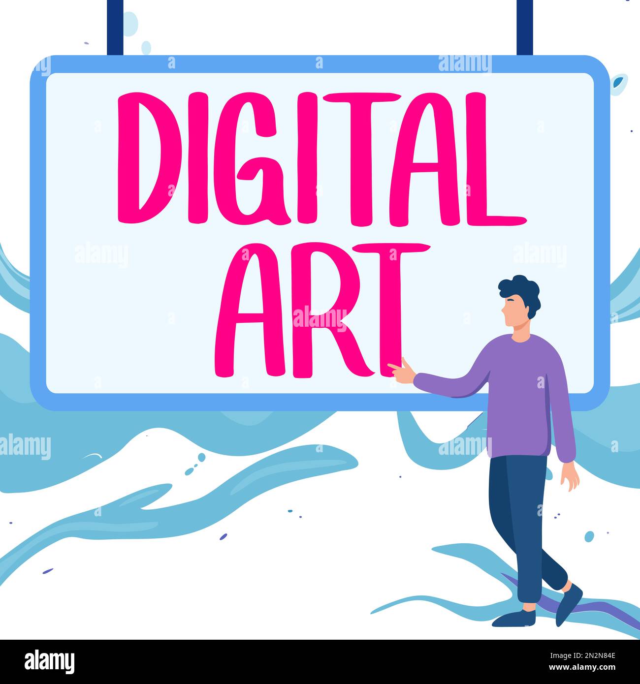 Hand writing sign Digital Art. Business showcase use of skill and ...