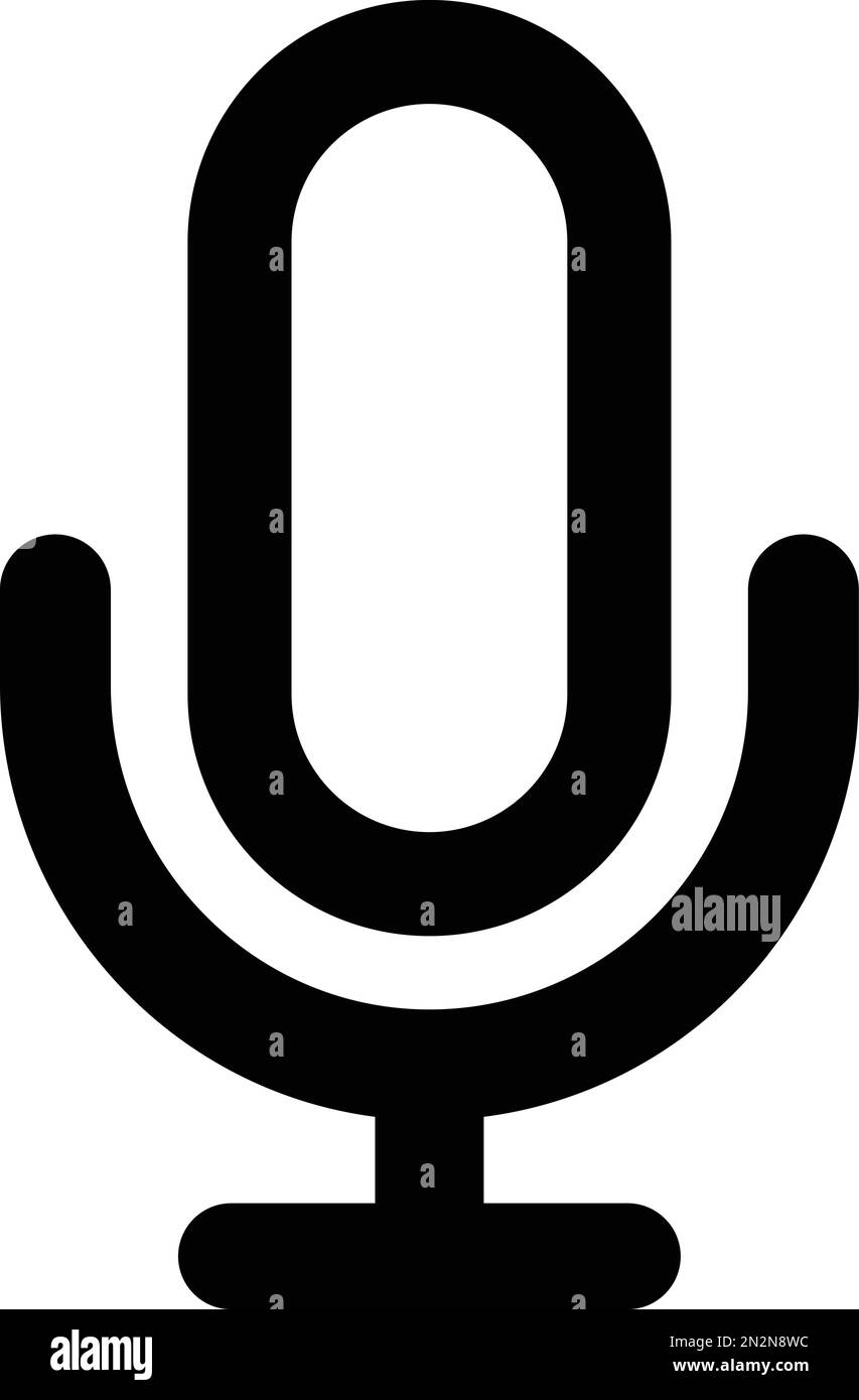 Microphone icon. Audio mic. Studio table microphone. Podcast radio ...