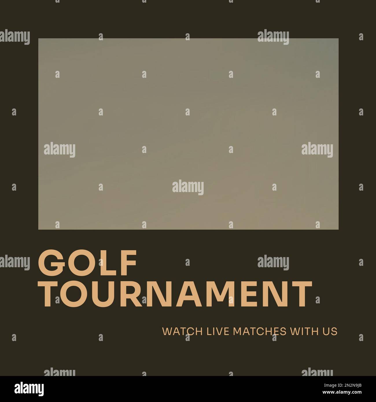 Square image of golf tournament on grey background with black frame ...