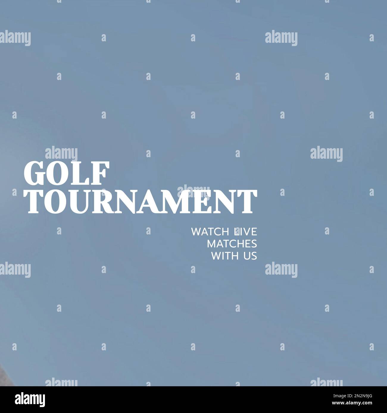 Square image of golf tournament on blue background Stock Photo - Alamy