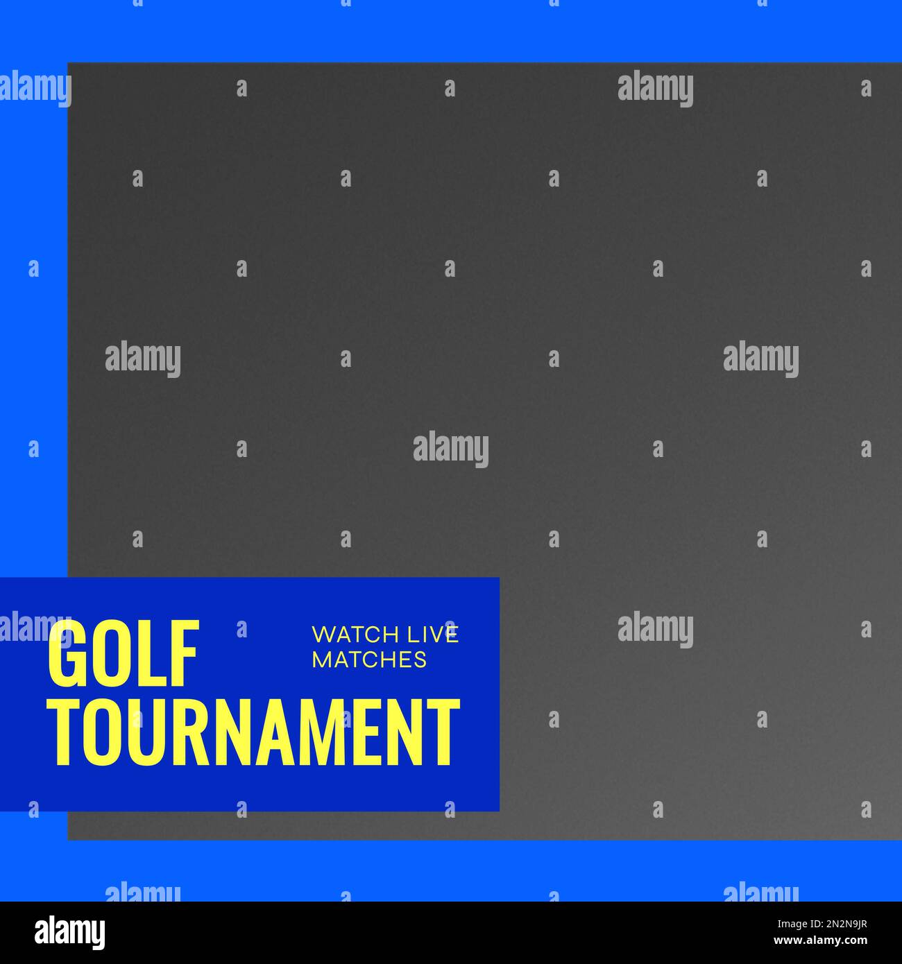 Square image of golf tournament with grey background and blue frame ...
