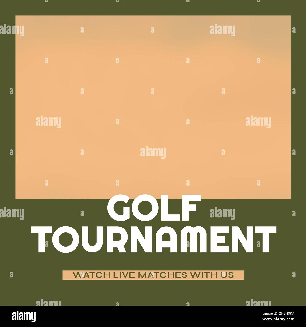 Square image of golf tournament with beige background and green frame ...