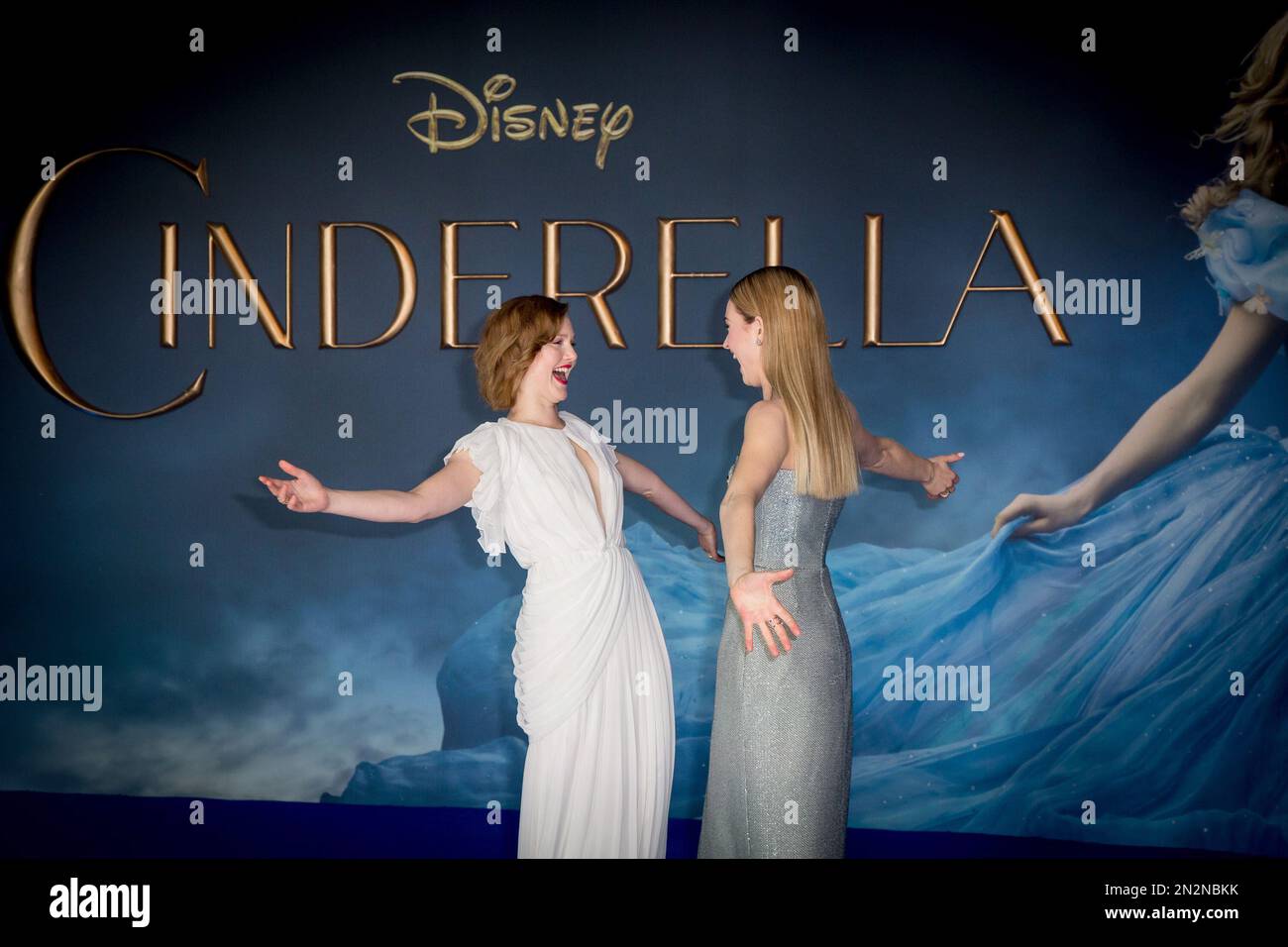 Holiday Grainger and Lily James pose for photographers upon arrival at ...