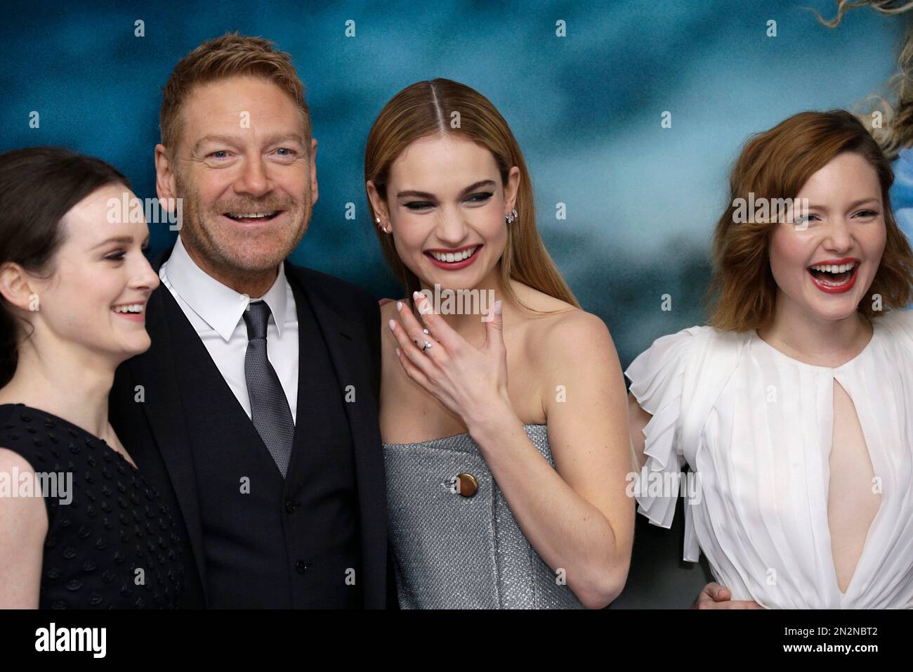 Sophie McShera, Kenneth Branagh, Lily James and Holiday Grainger pose ...