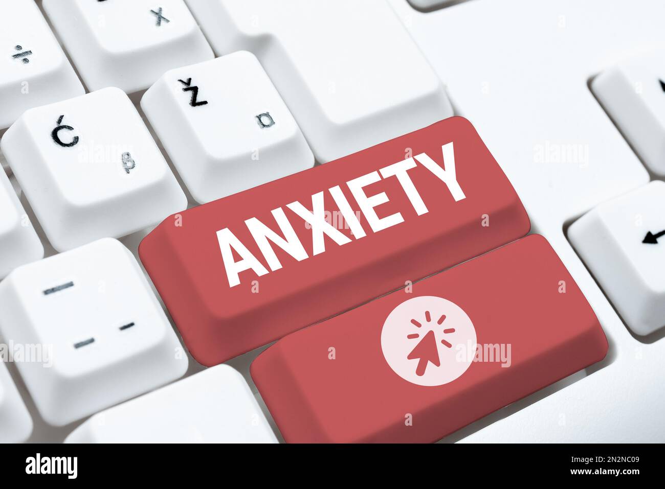 Sign displaying Anxiety. Concept meaning Excessive uneasiness and ...