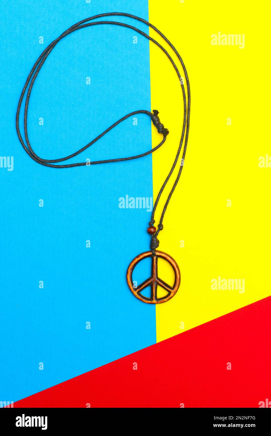 The peace symbol on a background of colors Stock Photo - Alamy