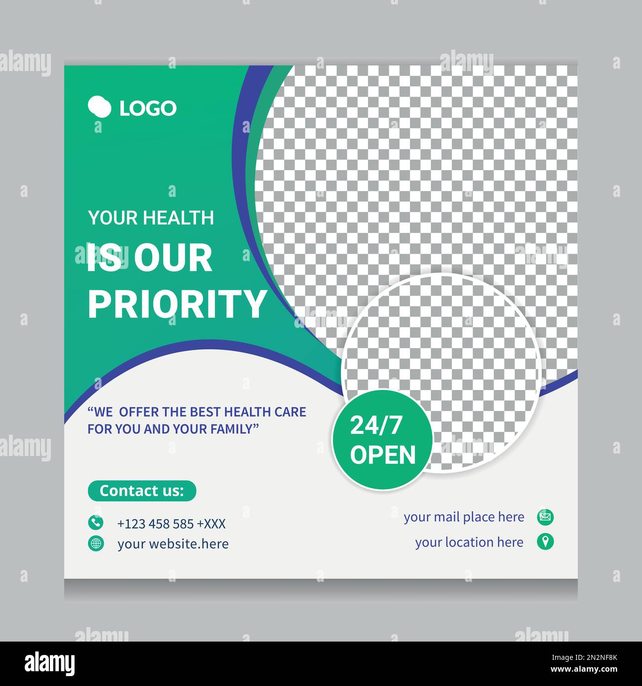 Health care template hi-res stock photography and images - Alamy