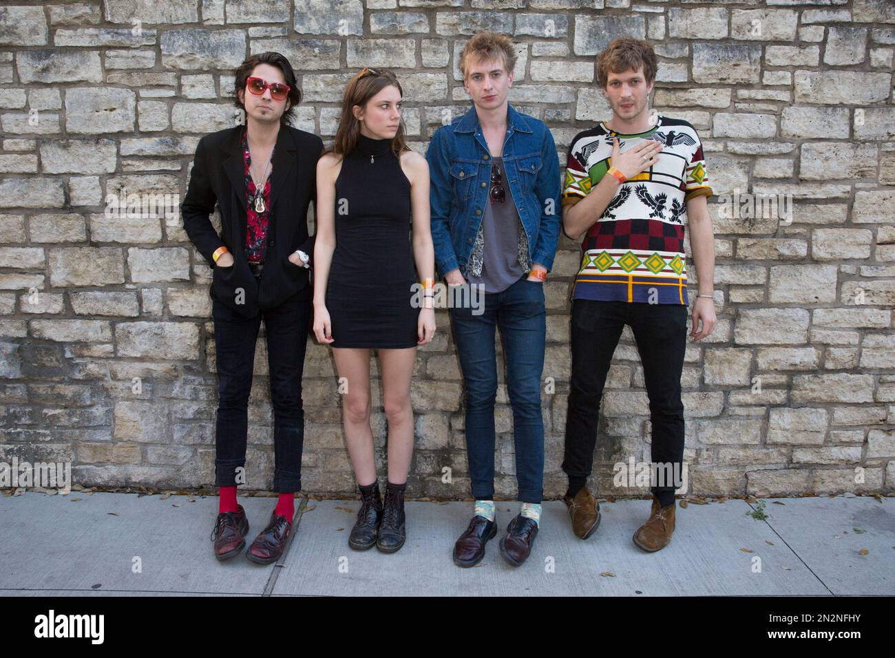 Theo Ellis, from left, Ellie Rowsell, Joel Amey and Joff Oddie of Wolf ...