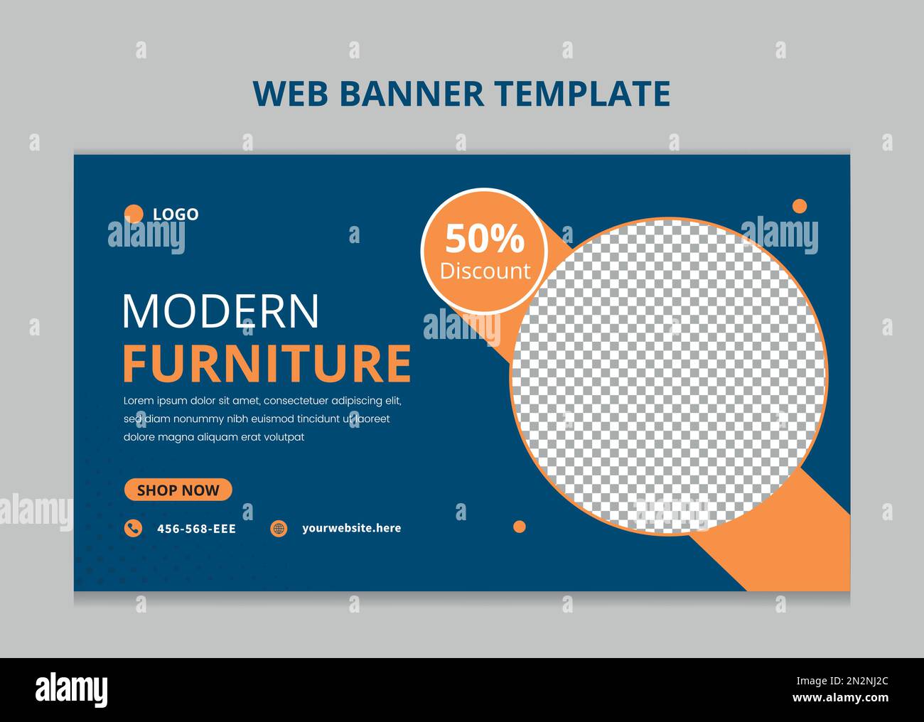 Modern Furniture web banner template Stock Vector Image & Art - Alamy