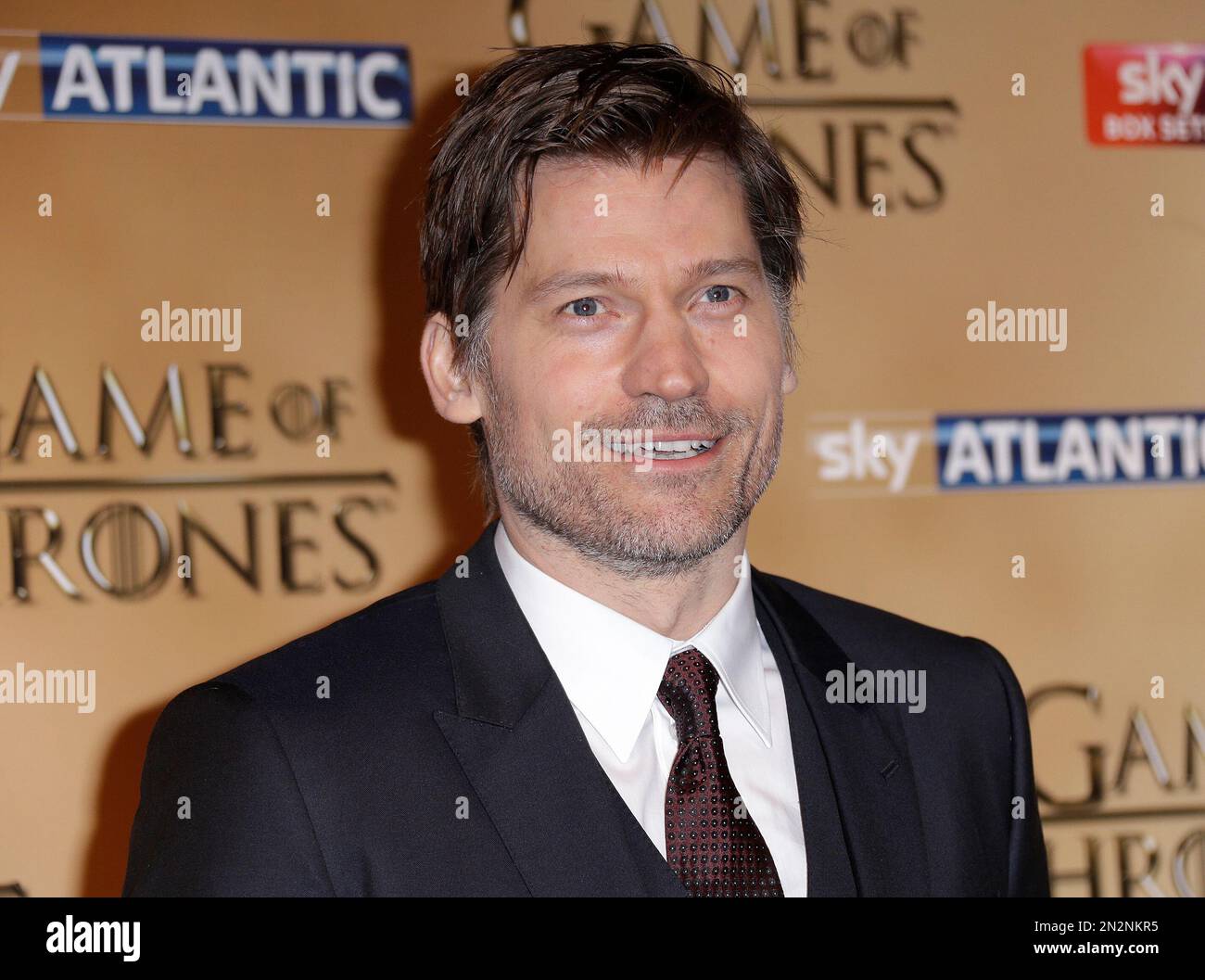 Nikolaj Coster-Waldau poses for photographers upon arrival at the Tower ...