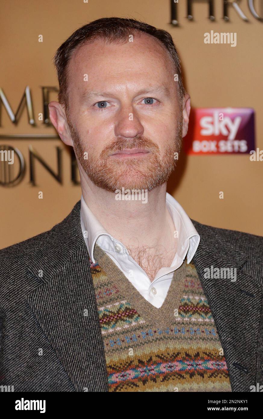 Mark Gatiss poses for photographers upon arrival at the Tower of London ...