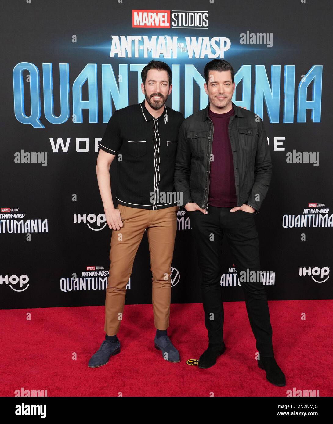 Los Angeles, USA. 06th Feb, 2023. (L-R) Drew Scott and Jonathan Scott arrives at the Marvel ...