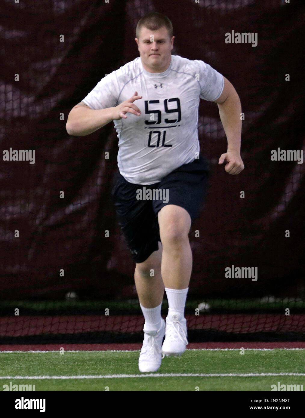 Boston College center Andy Gallik runs during a Pro Day for NFL ...