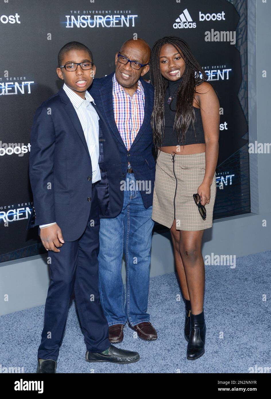 Al Roker, center, and his children Nicholas Roker and Leila Roker ...