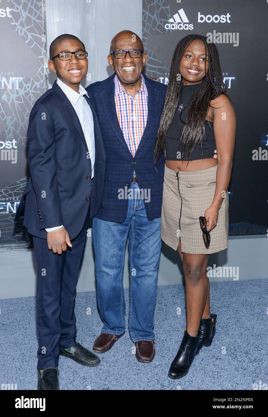 Al Roker, center, and his children Nicholas Roker and Leila Roker ...
