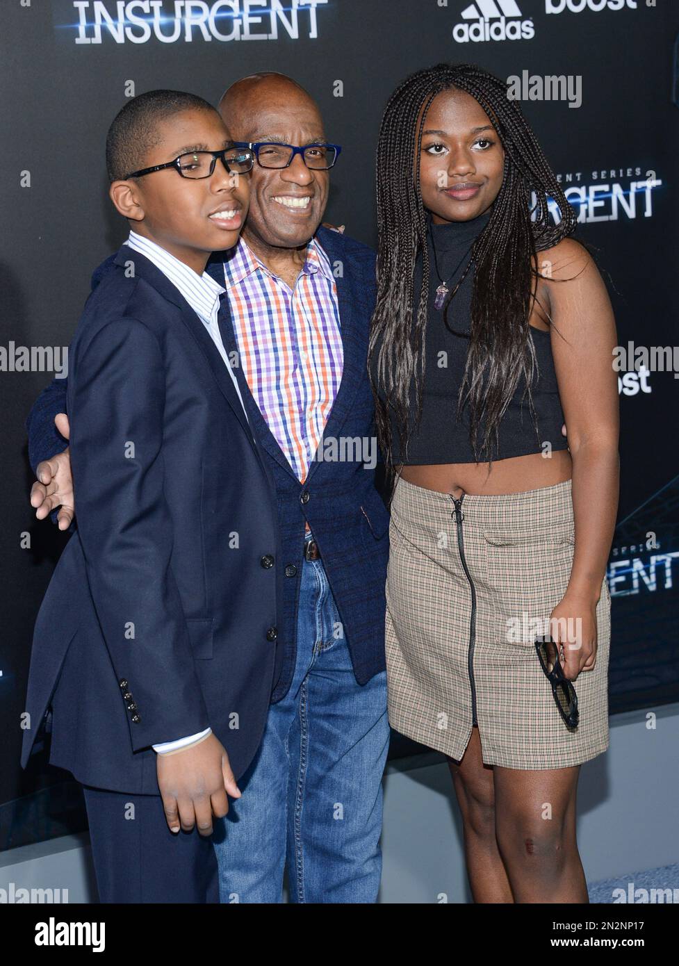 Al Roker, center, and his children Nicholas Roker and Leila Roker ...
