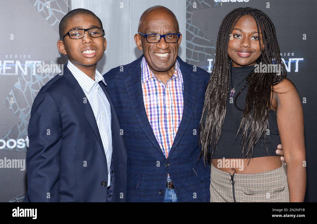 Al Roker, center, and his children Nicholas Roker and Leila Roker ...