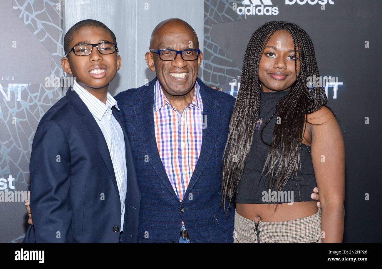 Al Roker, center, and his children Nicholas Roker and Leila Roker ...