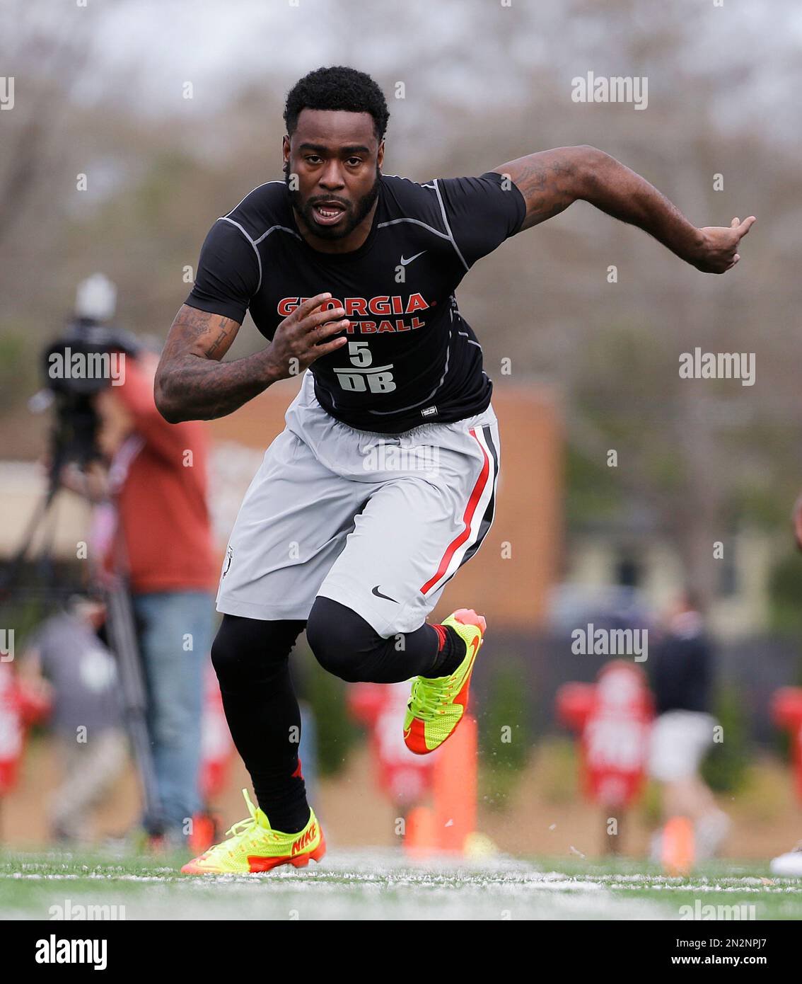 Damian Swann runs shuttles at NFL Pro Day at the University of Georgia ...