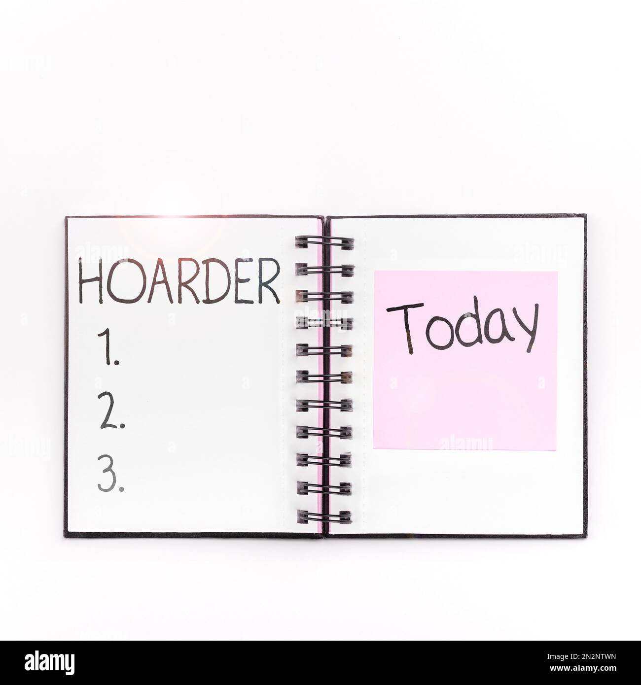 Writing displaying text Hoarder. Conceptual photo a person that ...