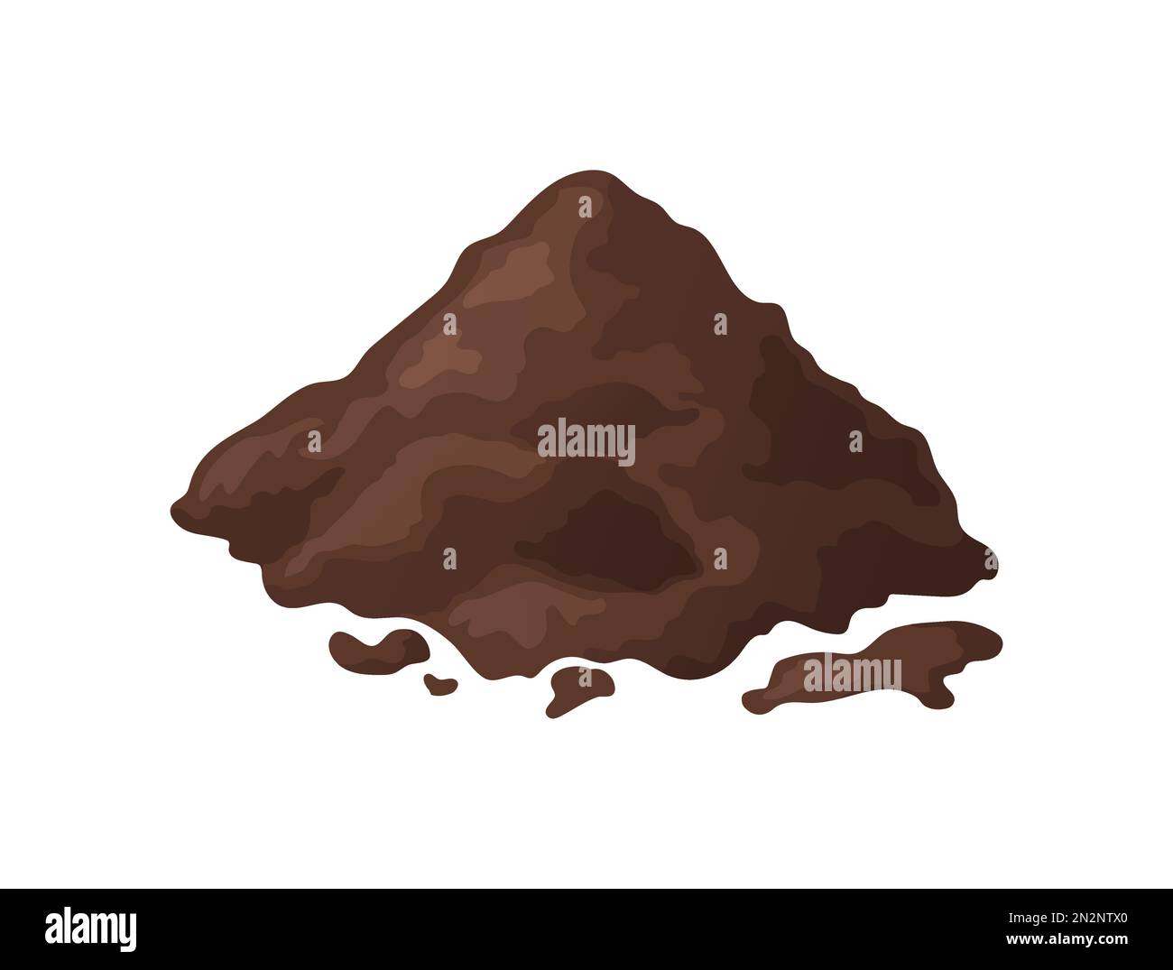 Pile of soil in cartoon. Heap of ground for agricultural. Vector ...
