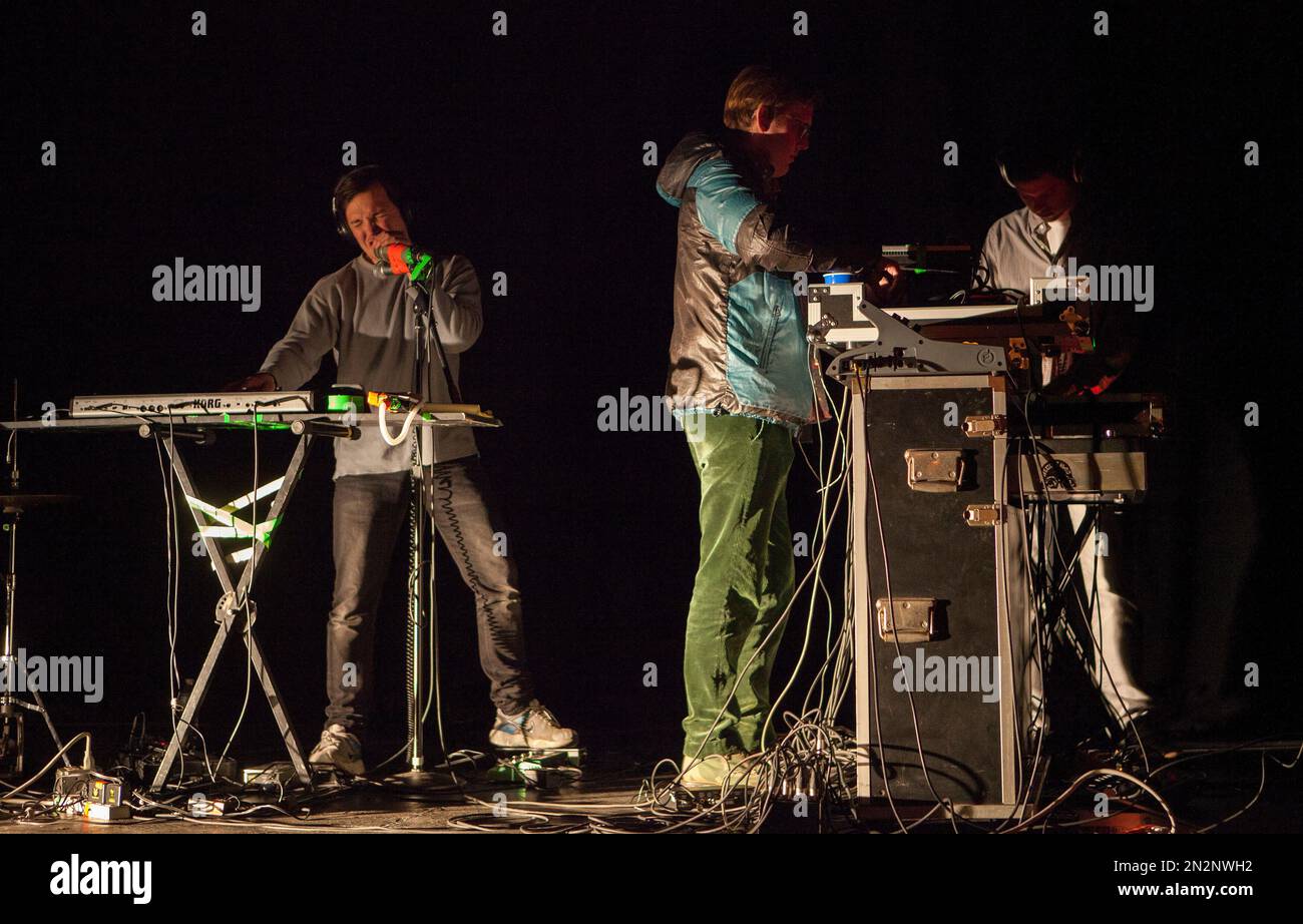 Band members of Chicago based Finley Knight perform at the “Insidious ...
