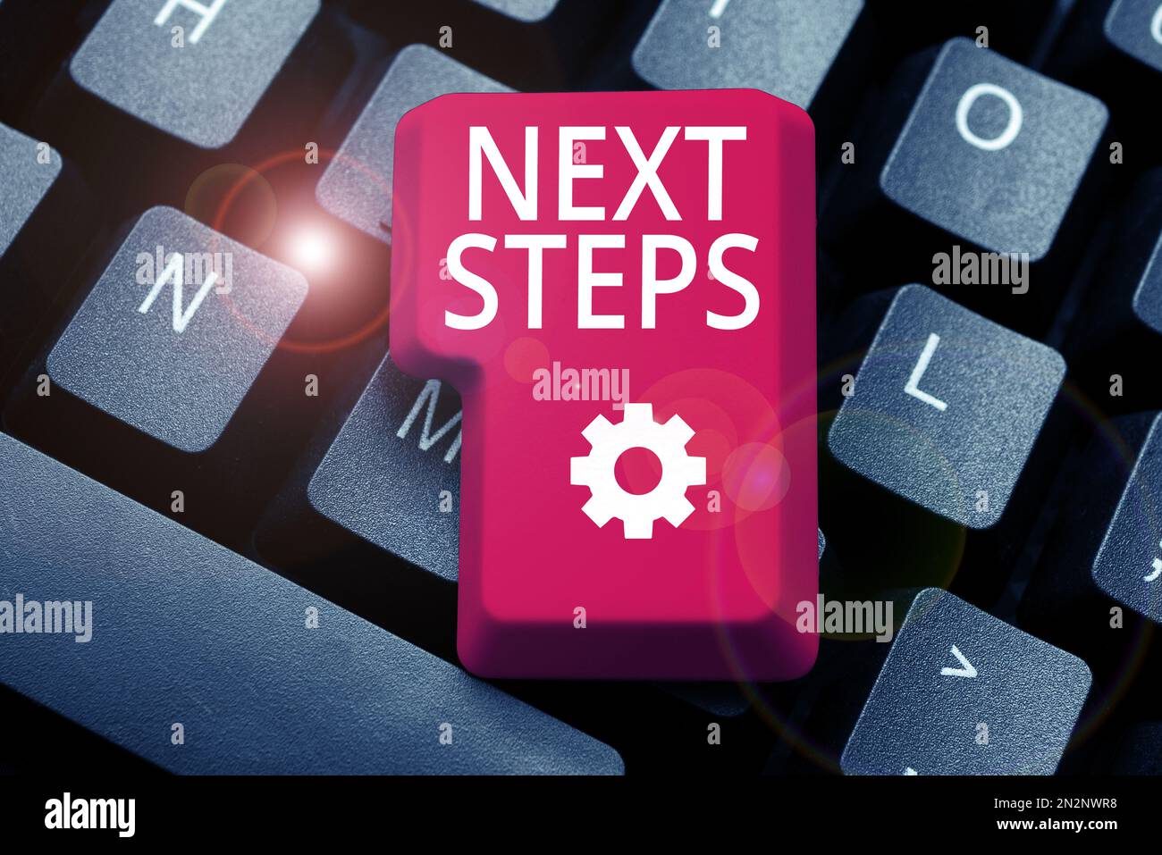 Hand writing sign Next Steps. Business concept numper of process going ...