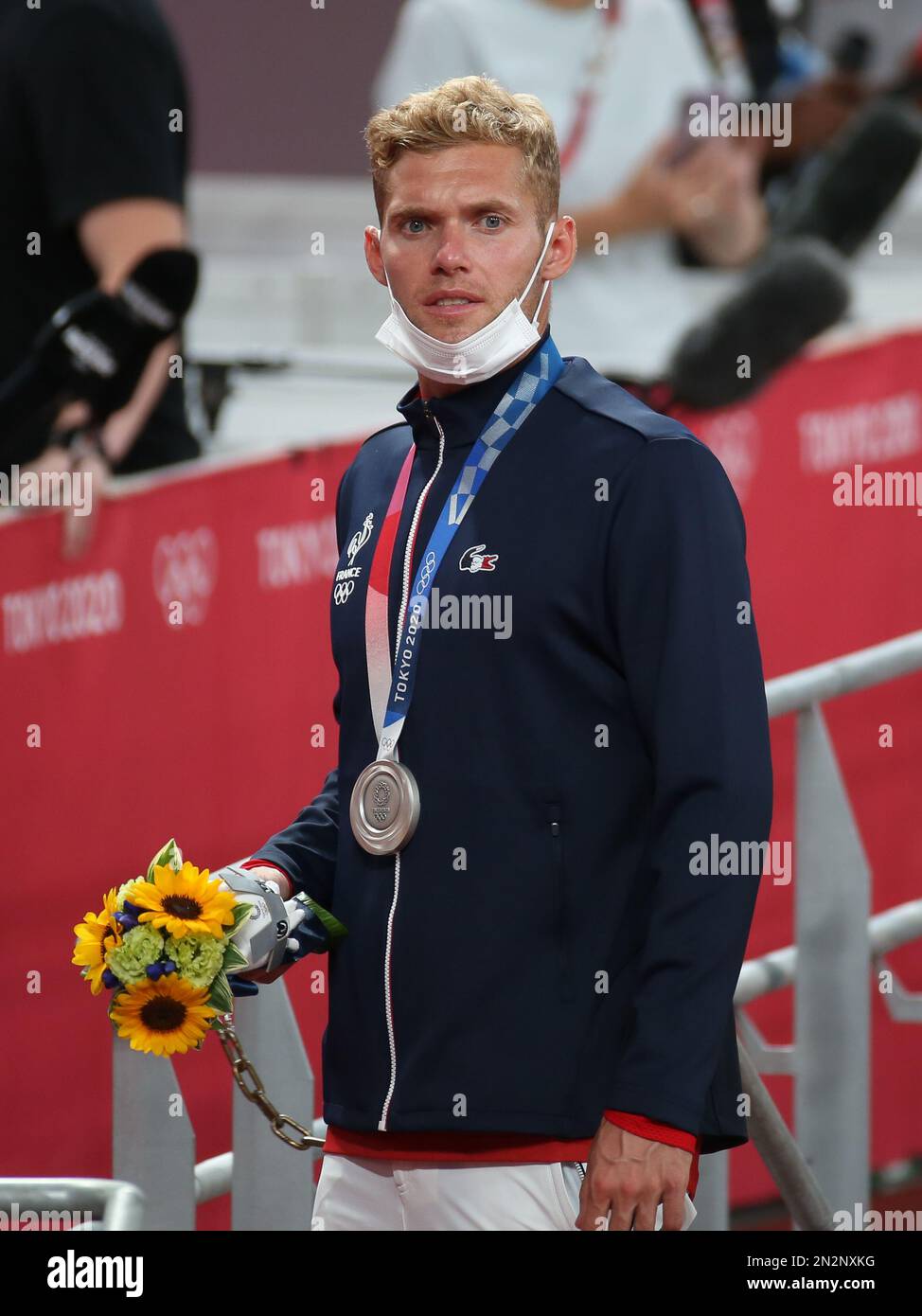 AUG 06, 2021 - Tokyo, Japan: Kevin MAYER of France wins the silver ...