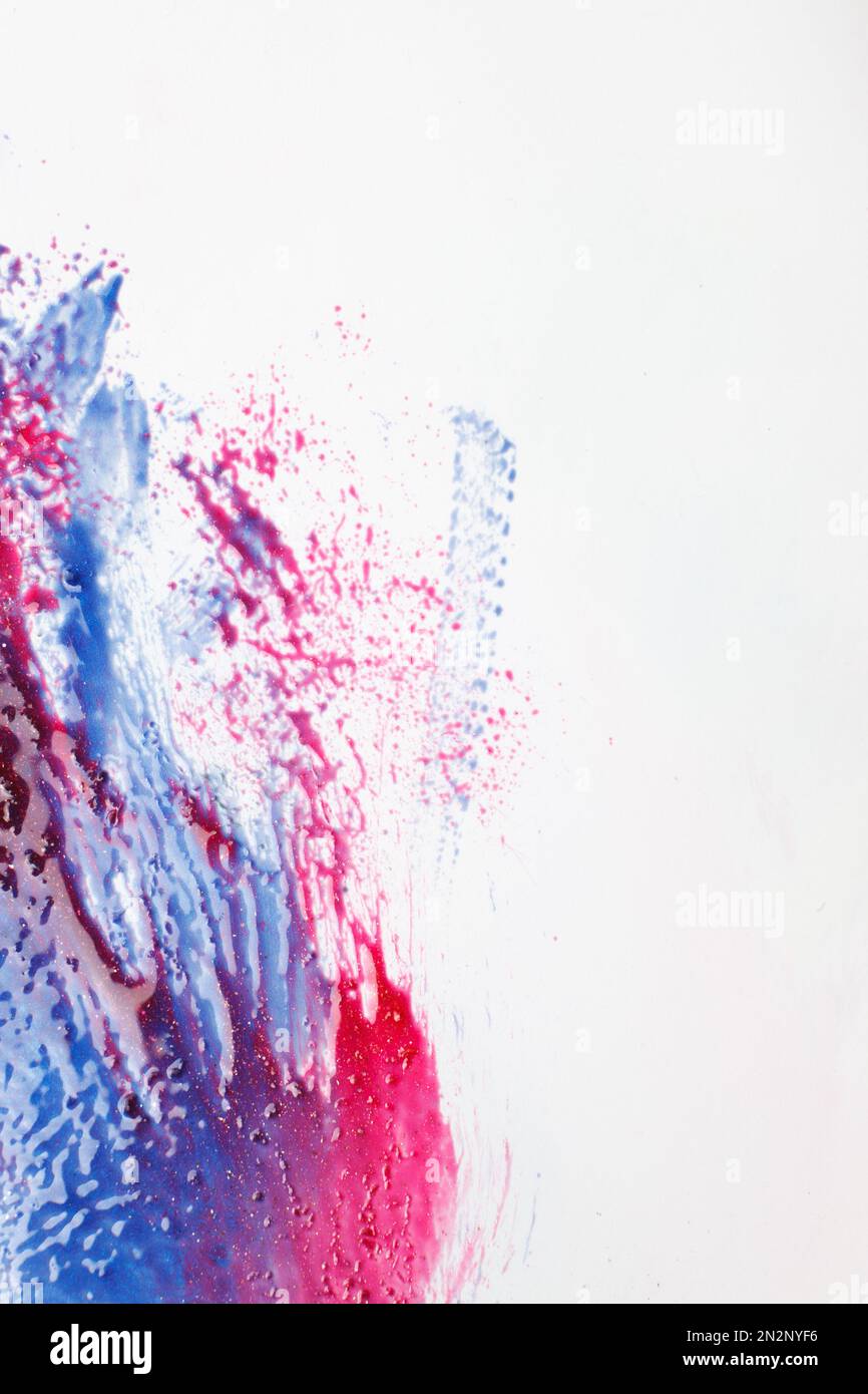 Abstract modern art, red and blue color painting Stock Photo - Alamy