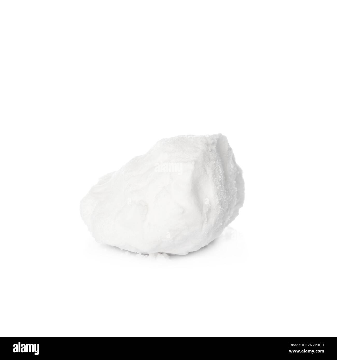 Single snowball isolated on white. Winter activities Stock Photo - Alamy