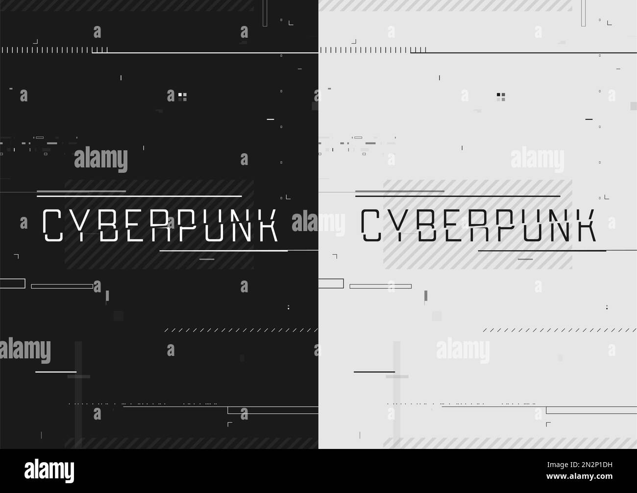 Cyberpunk futuristic poster set. Modern cyberpunk design for web and ... Cyberpunk futuristic poster set. Modern cyberpunk design for web and ...