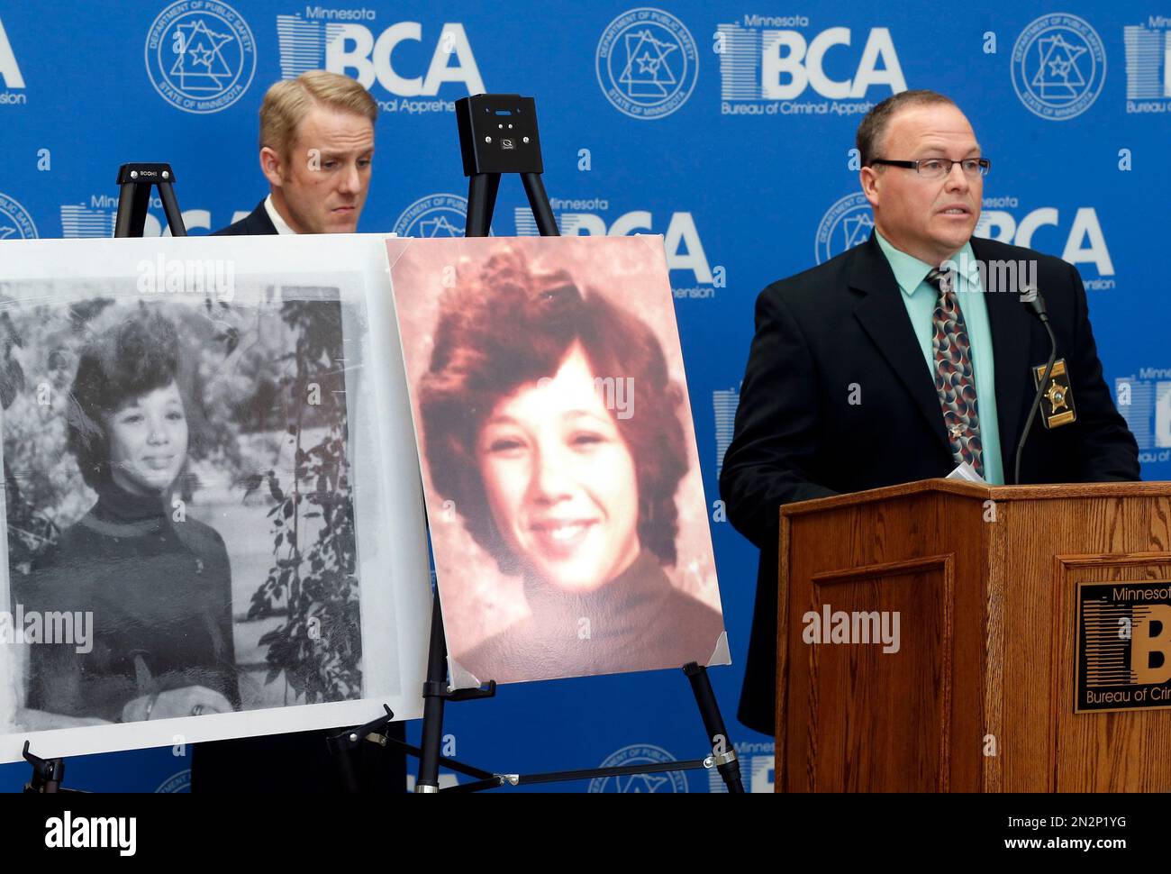 Photos of murder victim Michelle Busha are displayed as Faribault ...