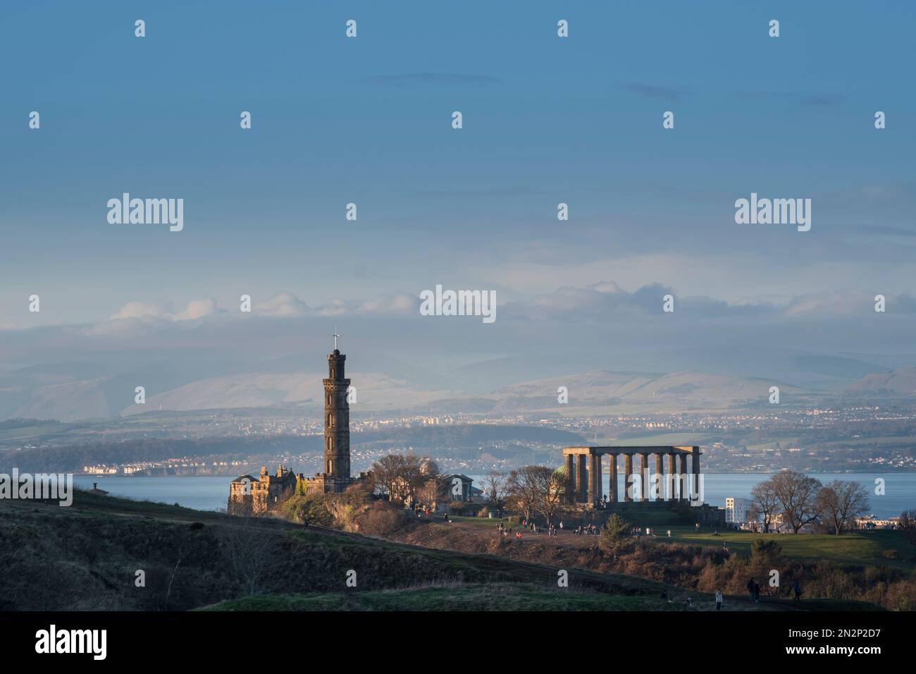 Scotland, Edinburgh, Calton Hill (Edinburgh's Acropolis), neoclassical ...
