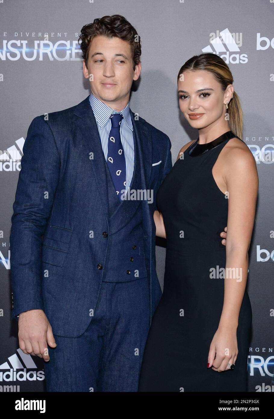 Miles Teller and girlfriend Keleigh Sperry attend the premiere of "The ...