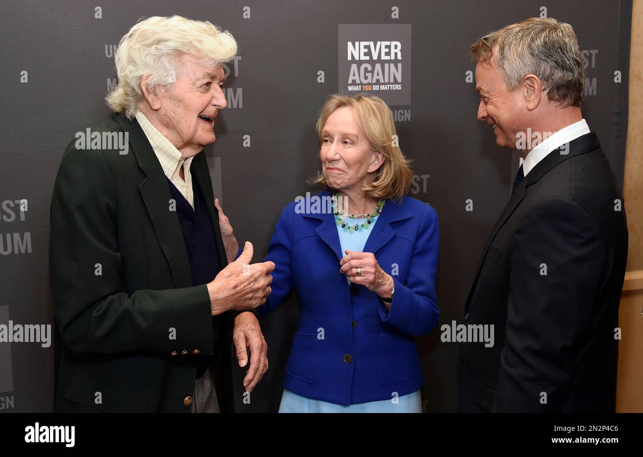 Hal Holbrook, from left, Doris Kearns Goodwin and Gary Sinise arrive at ...