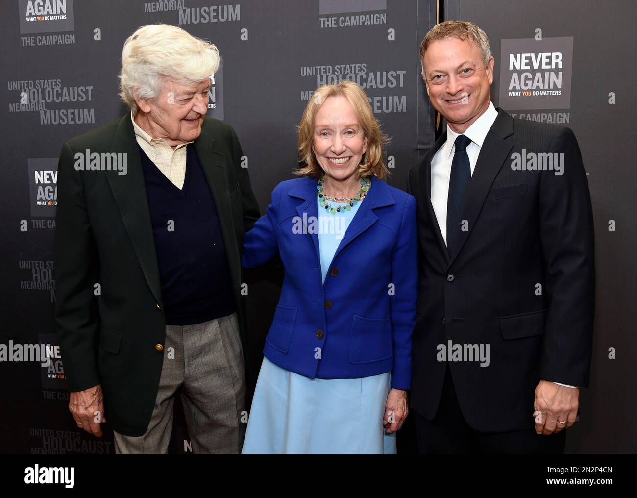 Hal Holbrook, from left, Doris Kearns Goodwin and Gary Sinise arrive at ...