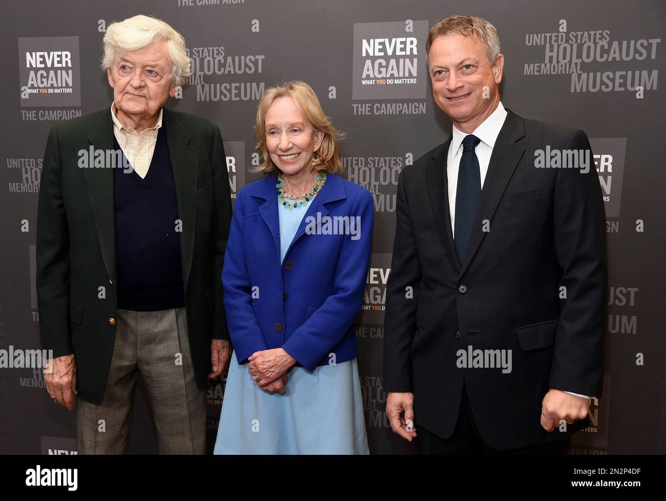 Hal Holbrook, from left, Doris Kearns Goodwin and Gary Sinise arrive at ...