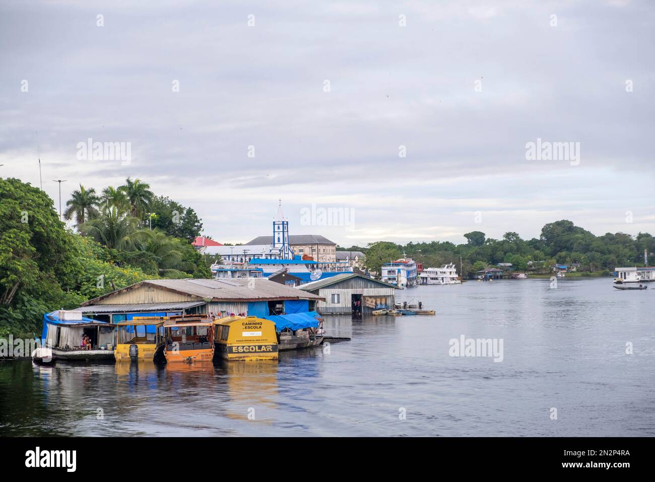 Brazilian Amazon. Downtown Barcelos, (Barcellos / Mariuá), Negro River ...