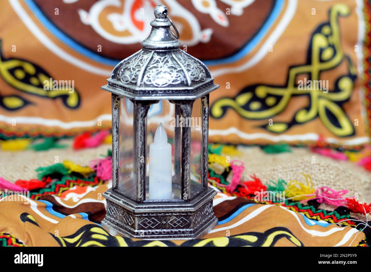 Ramadan Lantern lamp or Fanous Ramadan on a Ramadan background as a ...