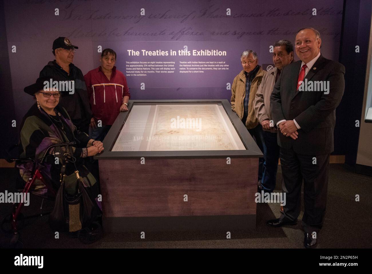 From left, guest Curator Suzan Shown Harjo (Cheyenne and Hodulgee ...