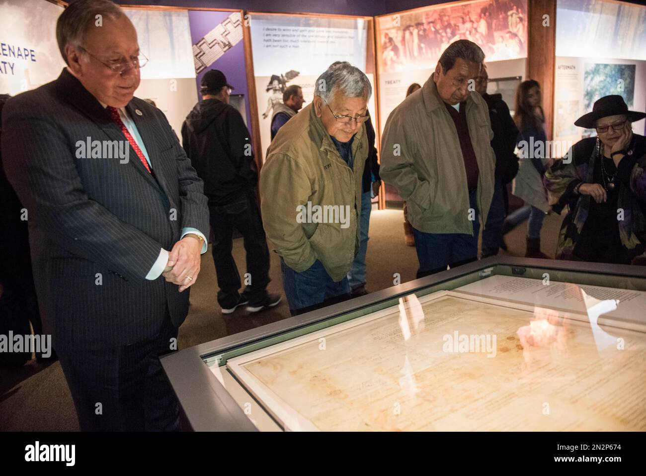 From left, Muscogee (Creek) Nation Principal Chief George Tiger, Mekko ...