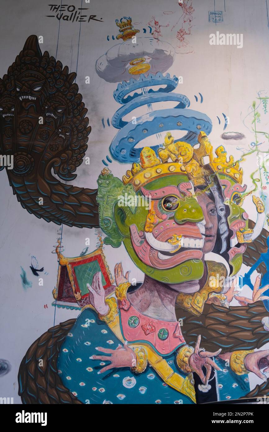 Asia, Cambodia, Street Art in Phnom Pehn Stock Photo - Alamy