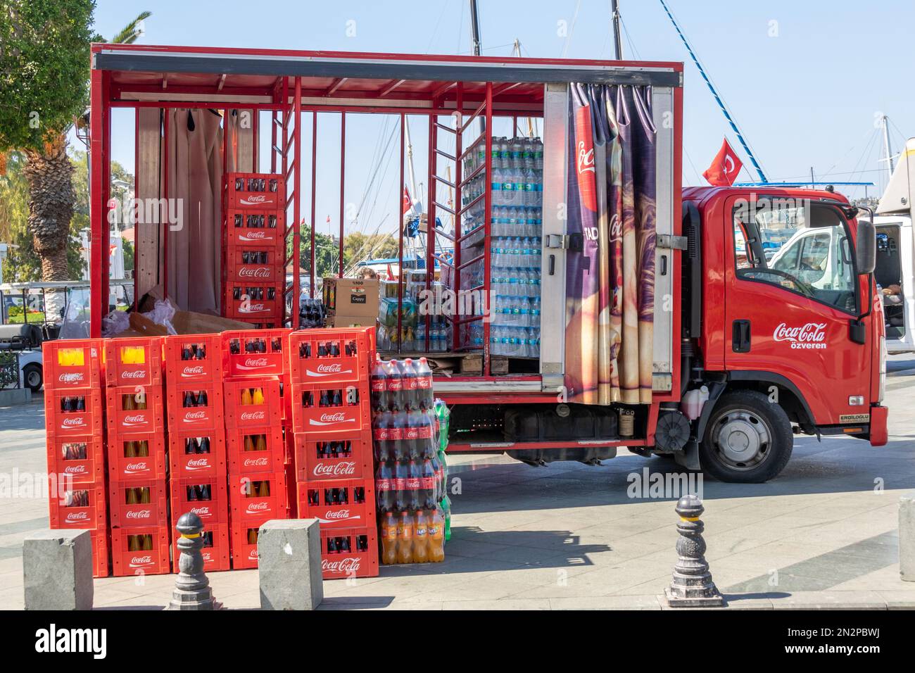 Lorry delivery of Coca-Cola Stock Photo - Alamy