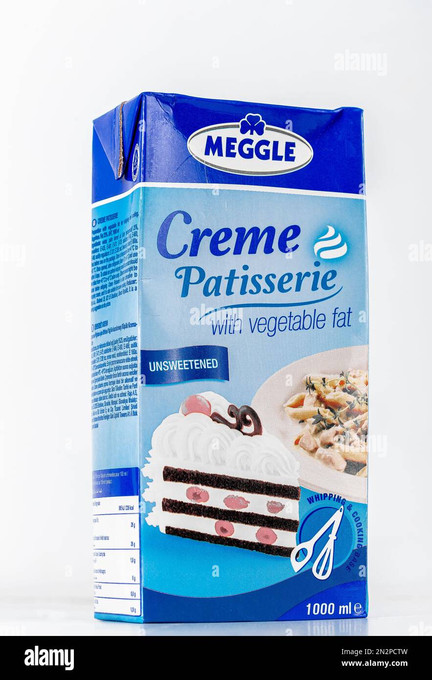 meggle producton a white background Stock Photo - Alamy