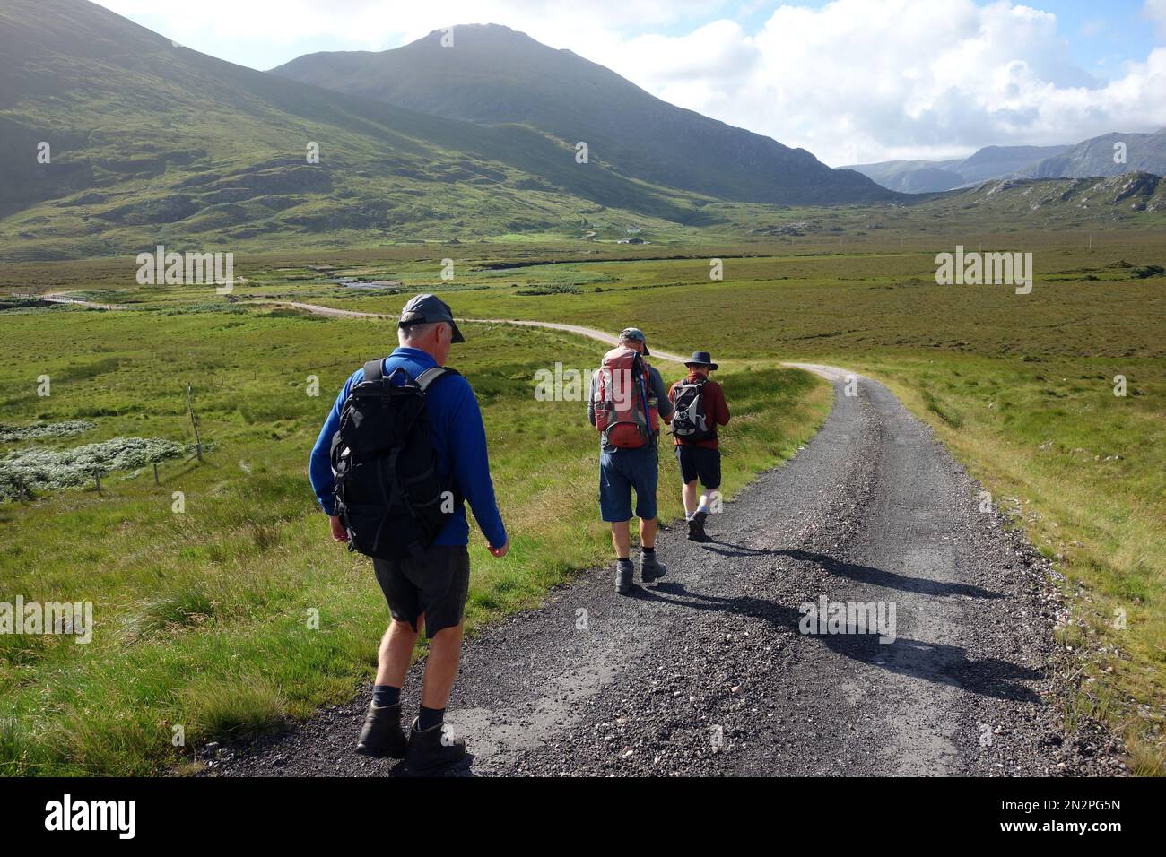 Three Men Walking on the Track to the Farm at Rhigolter to the Corbetts ...