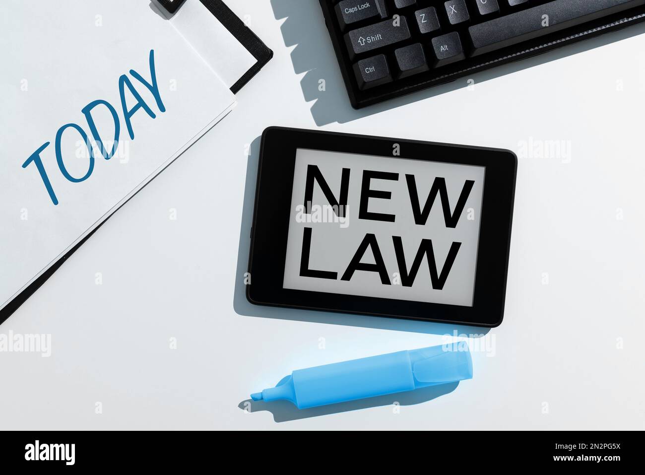 Conceptual caption New Law, Business idea system of rules that enforced ...